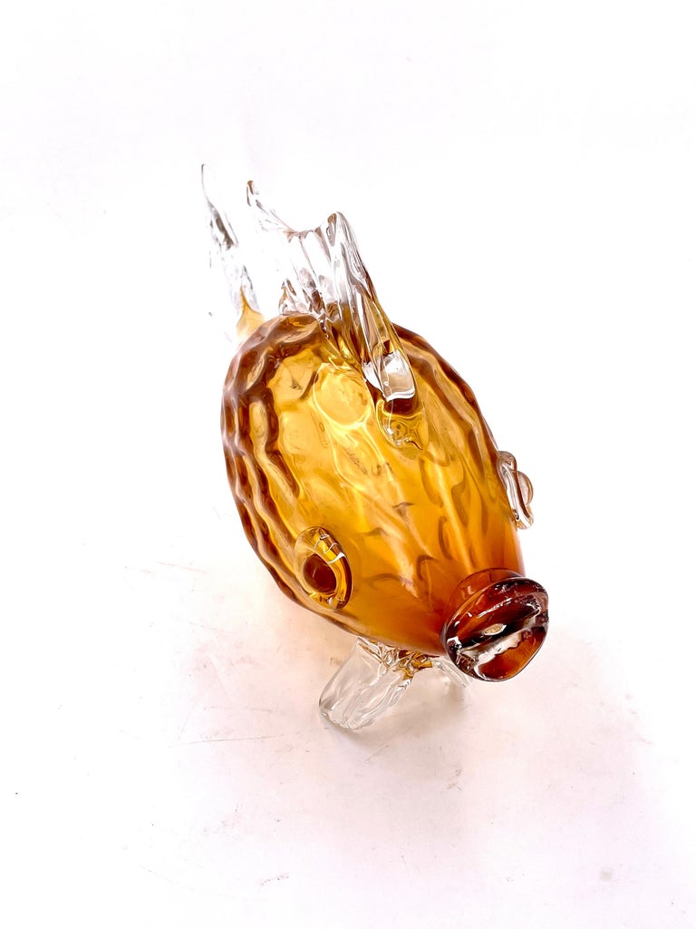 1950's Italian Murano Glass Blown Fish For Sale at 1stDibs | glass blow ...