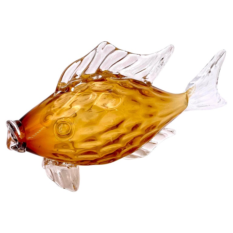 1950's Italian Murano Glass Blown Fish For Sale at 1stDibs | glass blow ...