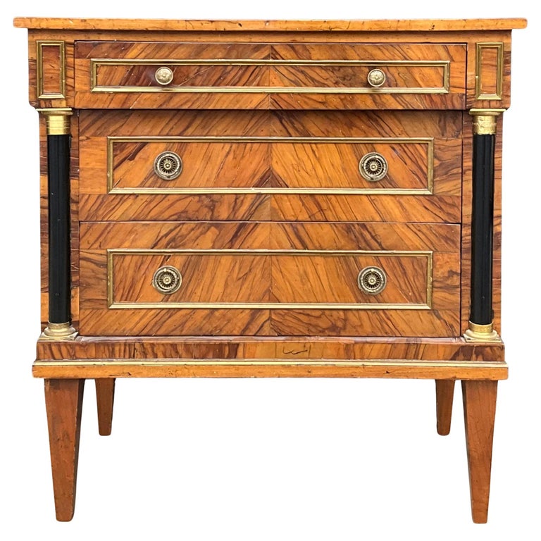 1950s Italian Neo-Classical Style Walnut Chest / Commode / Side Table ...