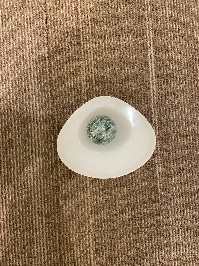 1950s Italian Sequso Geode Glass Bowl For Sale at 1stDibs