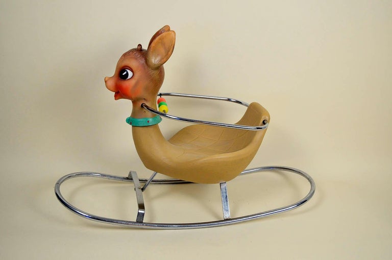 1950s Italian Vintage Deer Baby Rocking Horse Nursery Toy, Design by ...