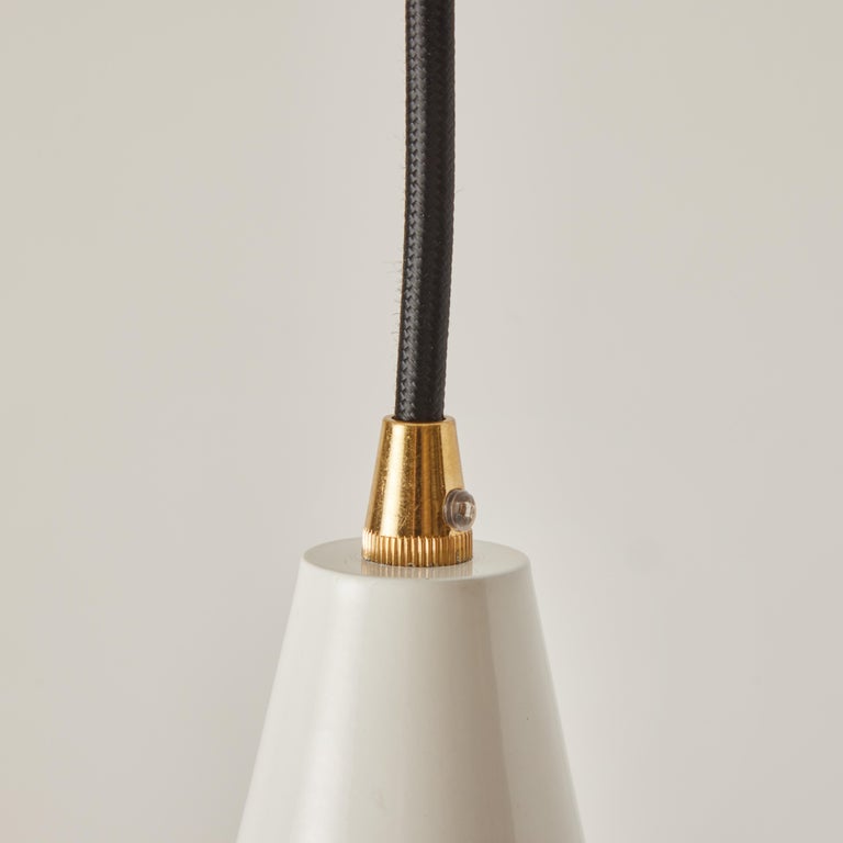 1950s Italian White Perforated Cone Pendant Attributed to Gino Sarfatti ...