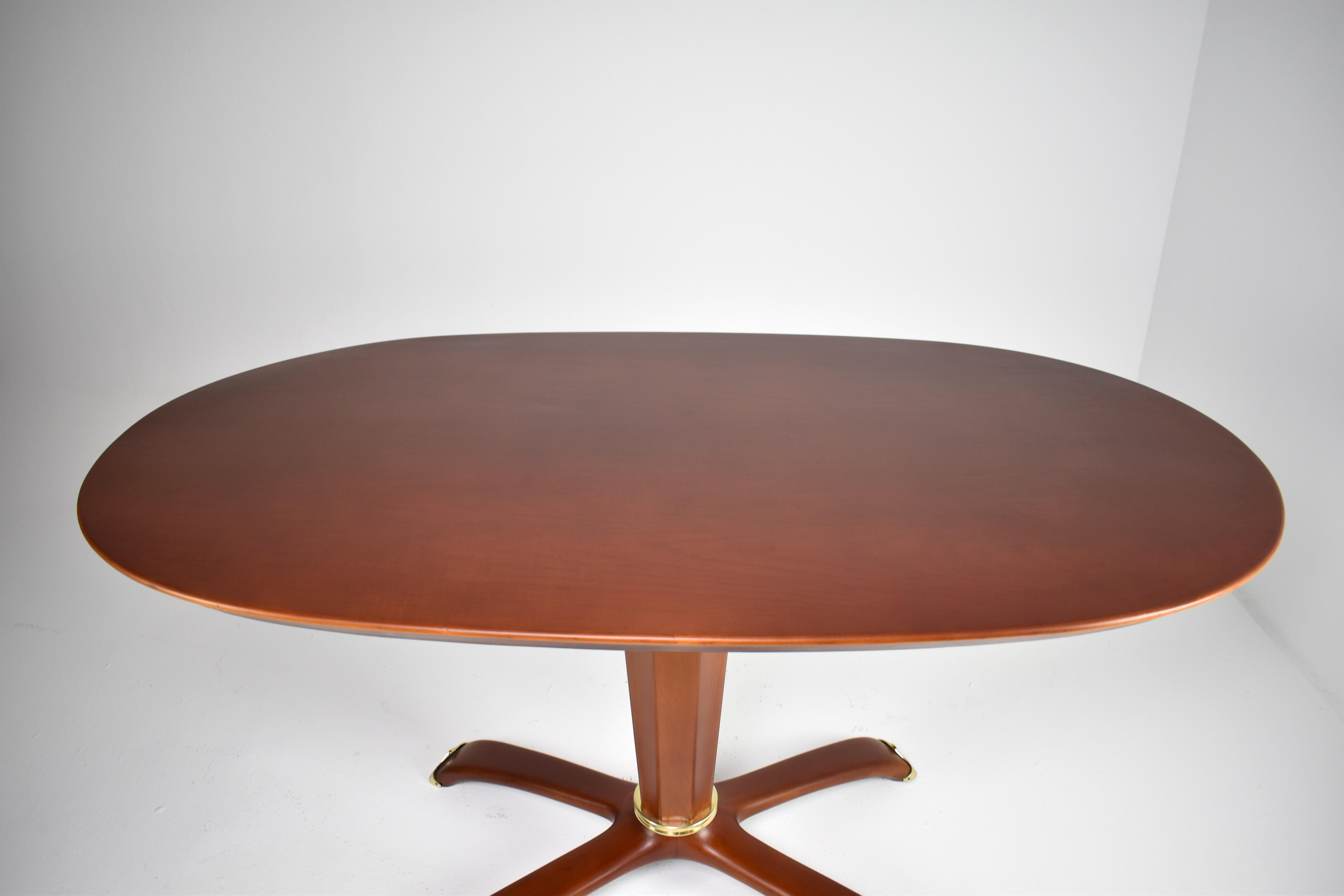 1950's Italian Wooden Table by Osvaldo Borsani For Sale at 1stDibs