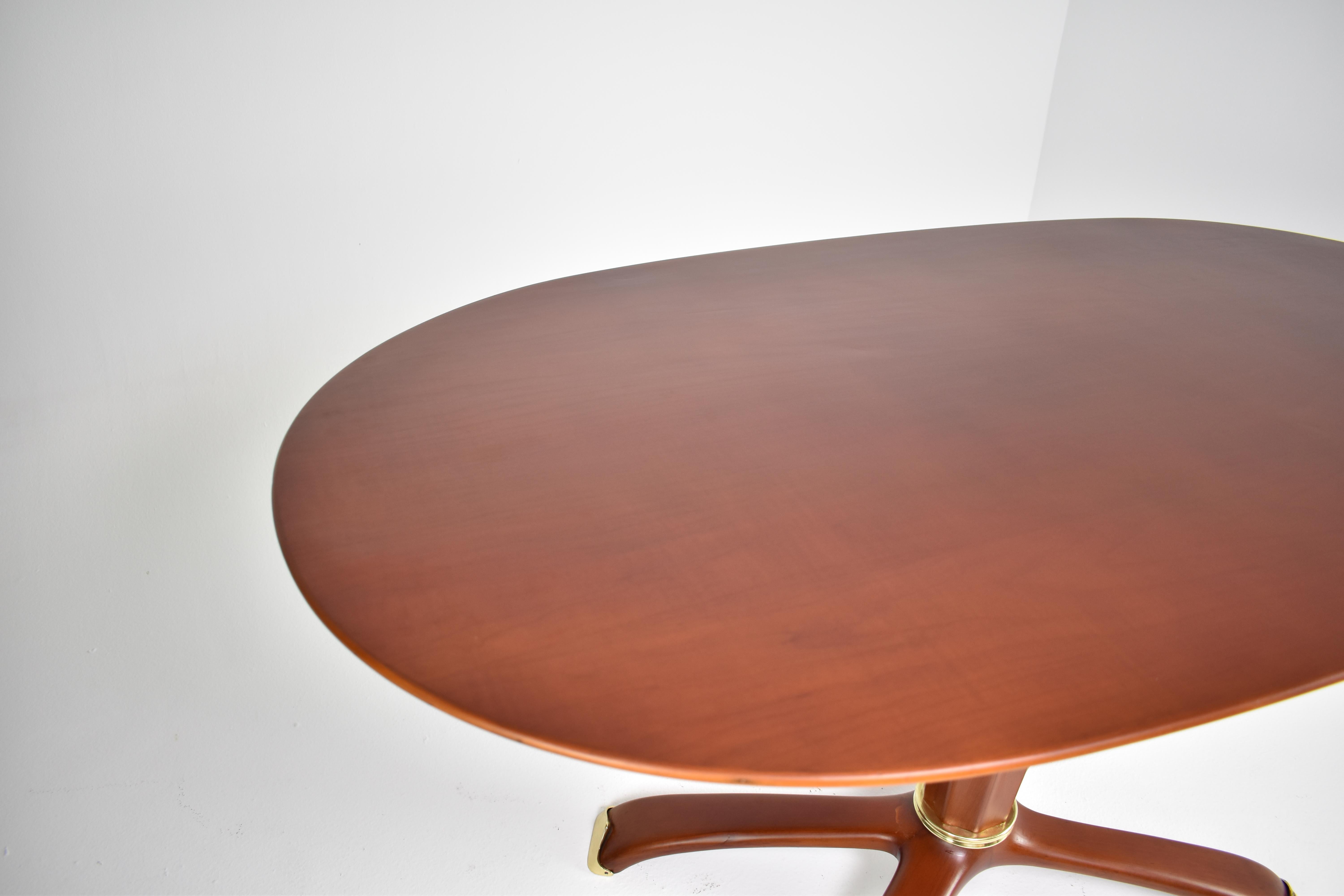 1950's Italian Wooden Table by Osvaldo Borsani For Sale at 1stDibs