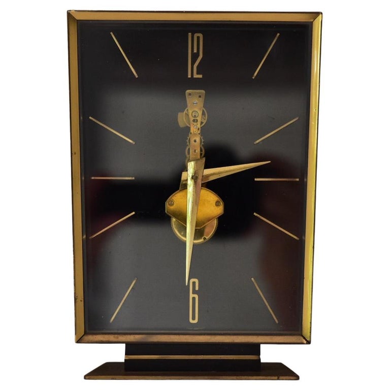 1950's Kaiser Table Clock 8 Day Baguette Inline Movement Made in ...