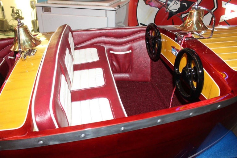 1950s Kiddie Boat Ride with Custom Chris Craft Logo Carnival Ride For ...