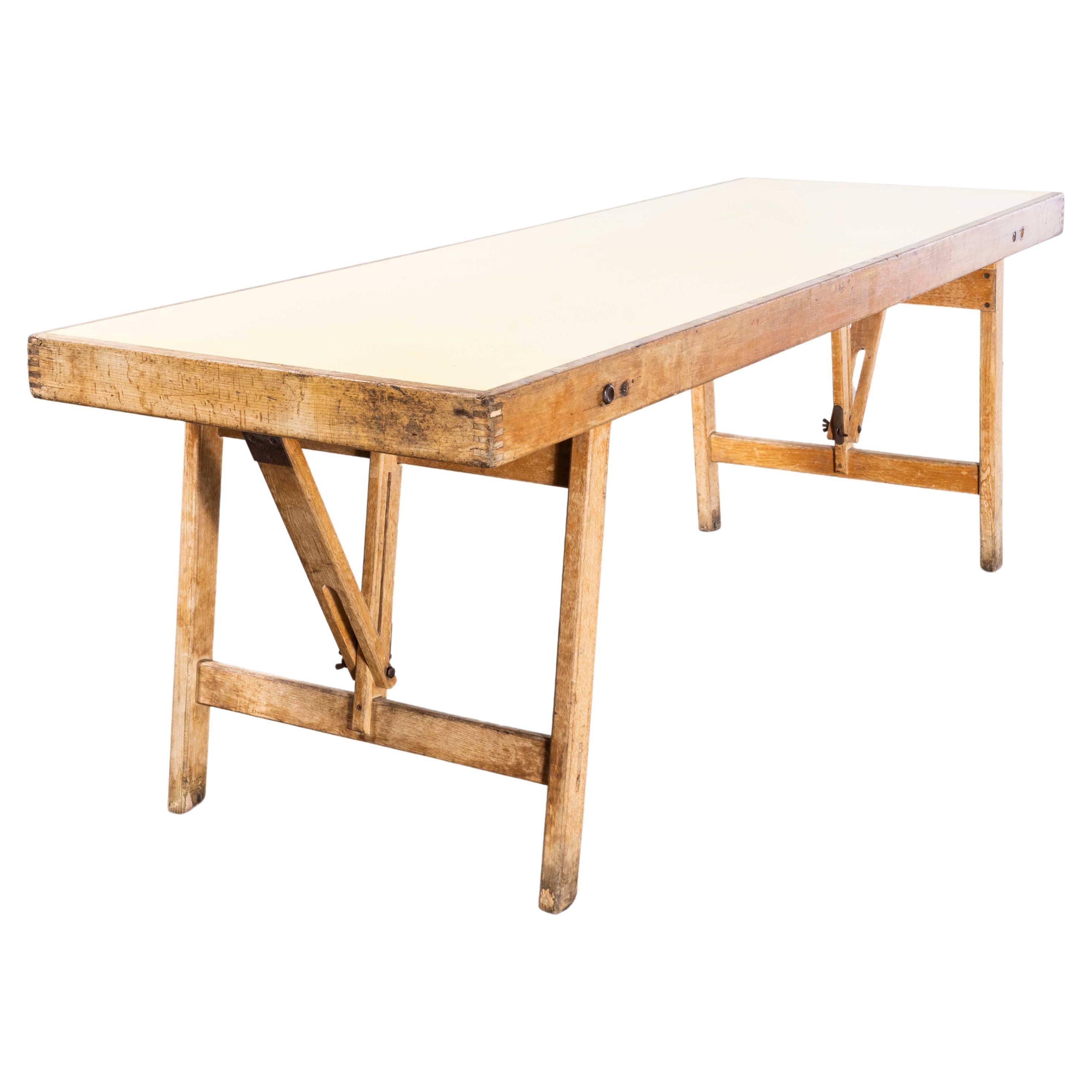 1950's Laminate Top Trestle Table - Craft - Console Table (5) For Sale ...