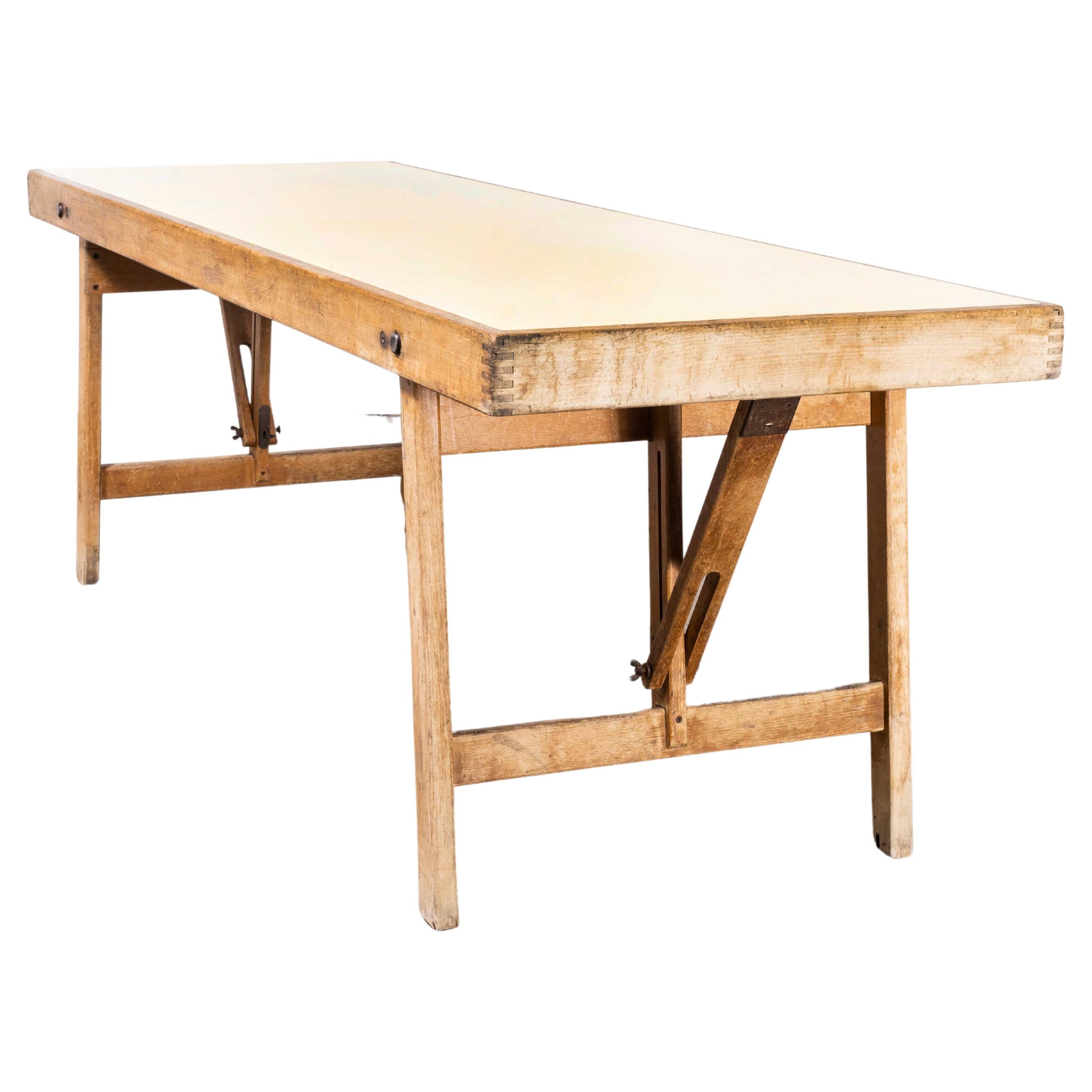 1950's Laminate Top Trestle Table - Craft - Console Table (6) For Sale ...