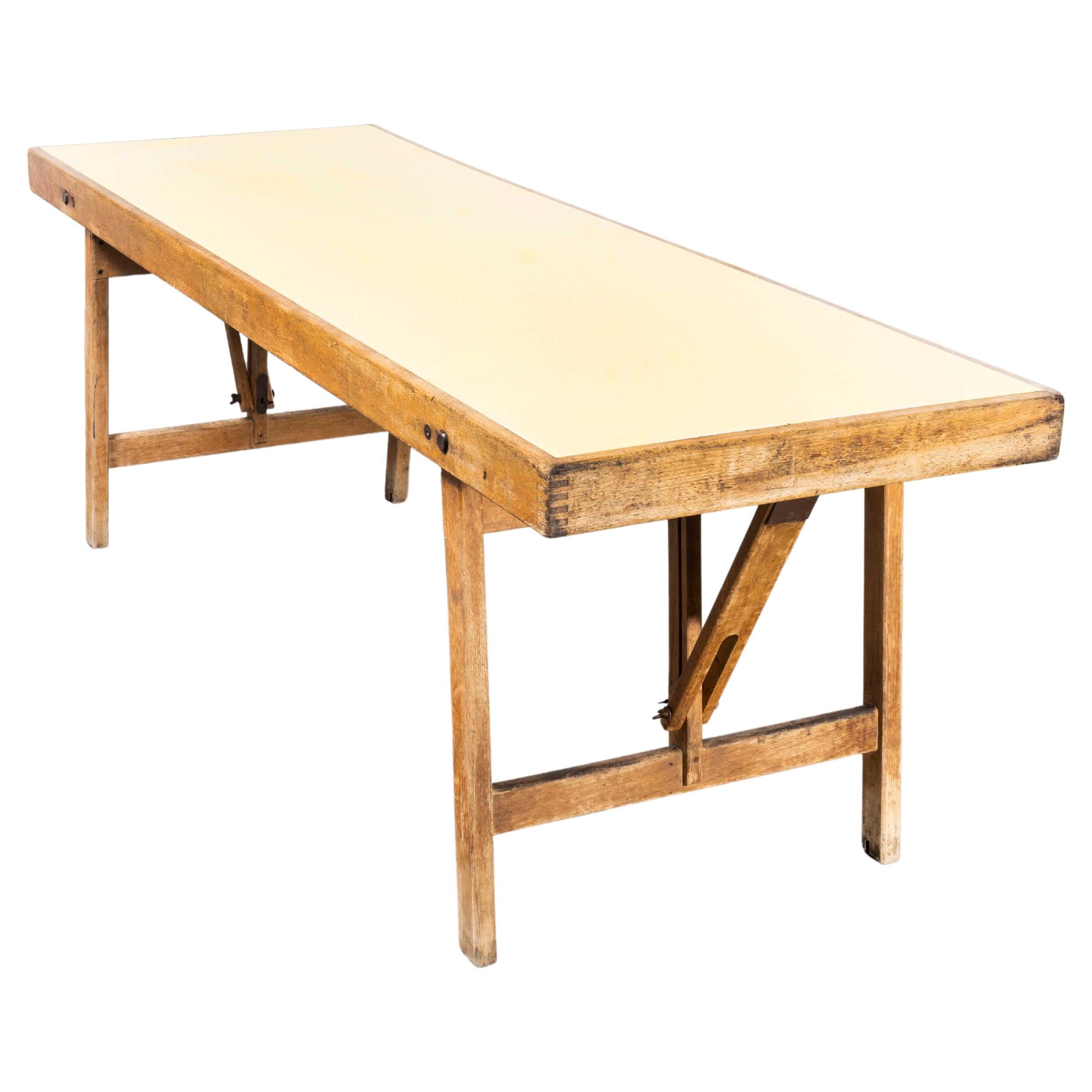 1950's Laminate Top Trestle Table - Craft - Console Table (8) For Sale ...