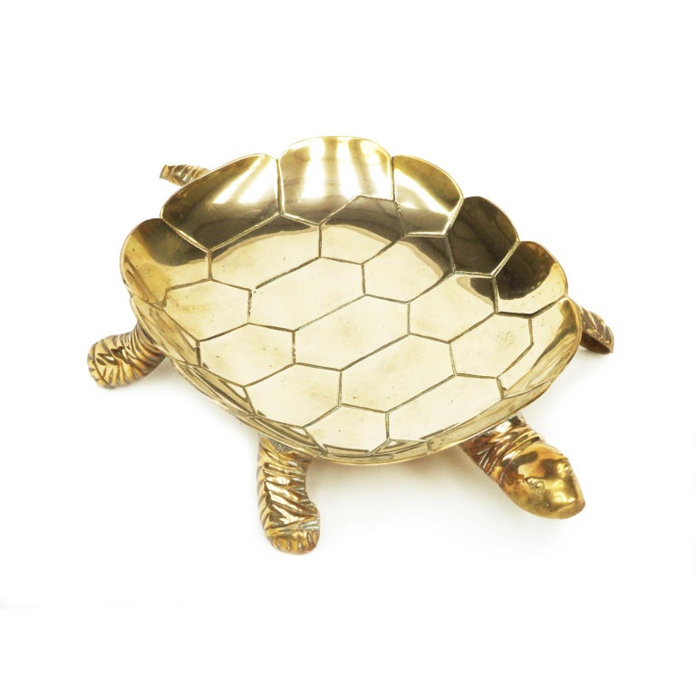 1950s Large Brass Turtle Dish Decorative Bowl Tray at 1stDibs | brass ...