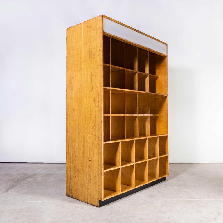 1950's Large Haberdashery Pigeon Hole Shelving Unit For Sale at 1stDibs