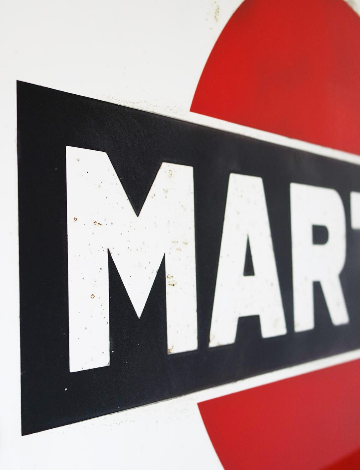 Large Italian Original Martini Mirror in Red and Black, 1950s For Sale ...