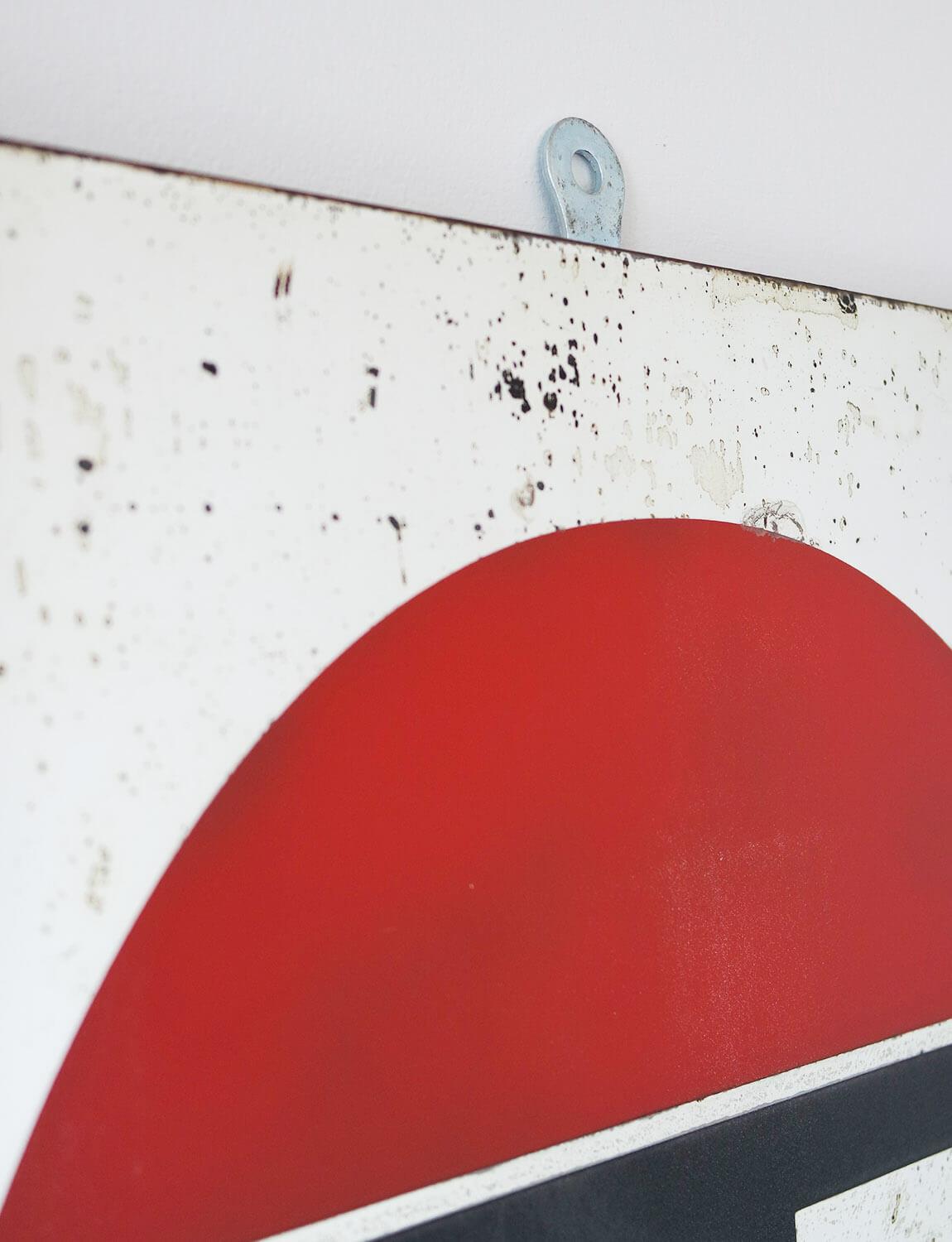 Large Italian Original Martini Mirror in Red and Black, 1950s For Sale ...