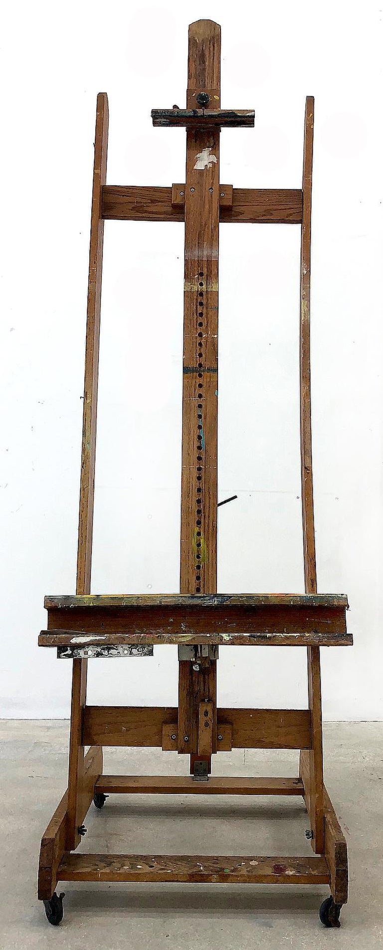 1950s Large Vintage Adjustable Artist's Easel with Patina For Sale at ...