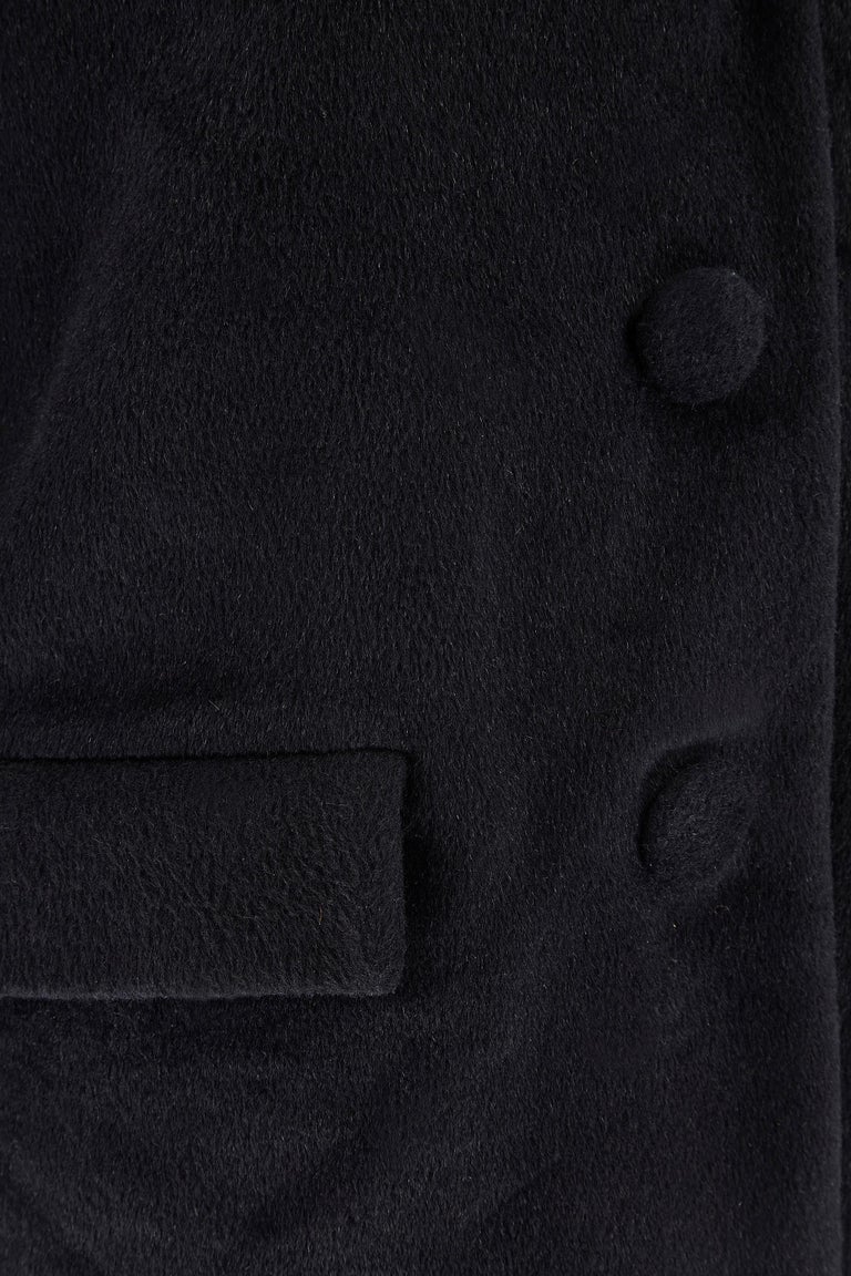 1950s Lilli Ann Black Felt Wool Box Jacket For Sale at 1stDibs