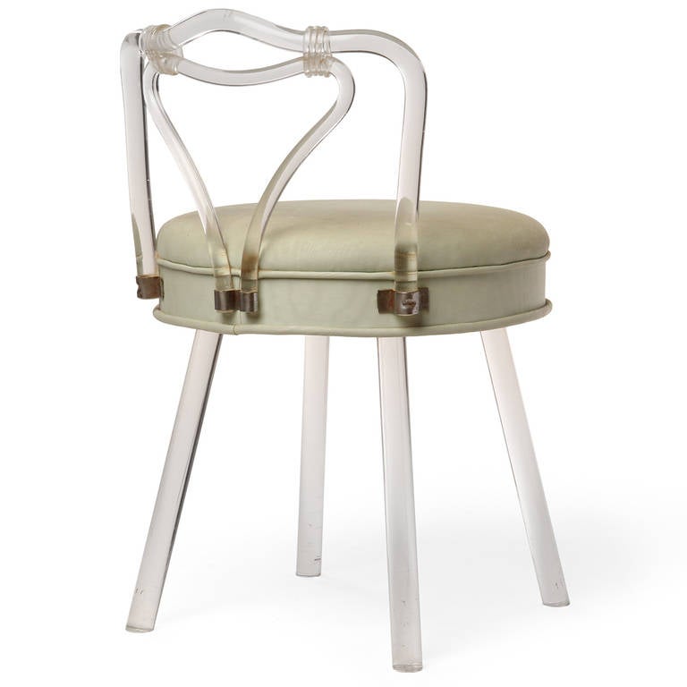 1950s Lucite Vanity Stool at 1stDibs