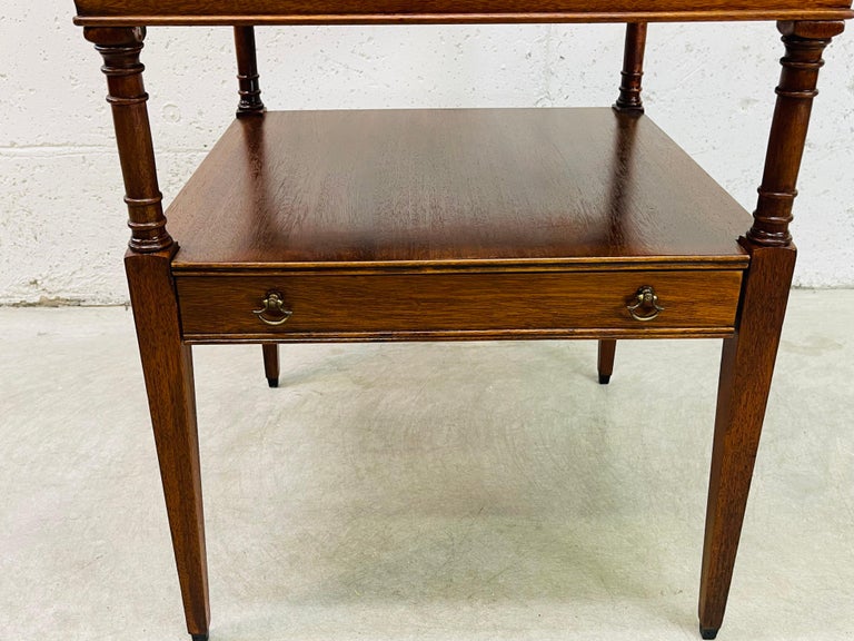1950s, Mahogany Square Side Table For Sale at 1stDibs