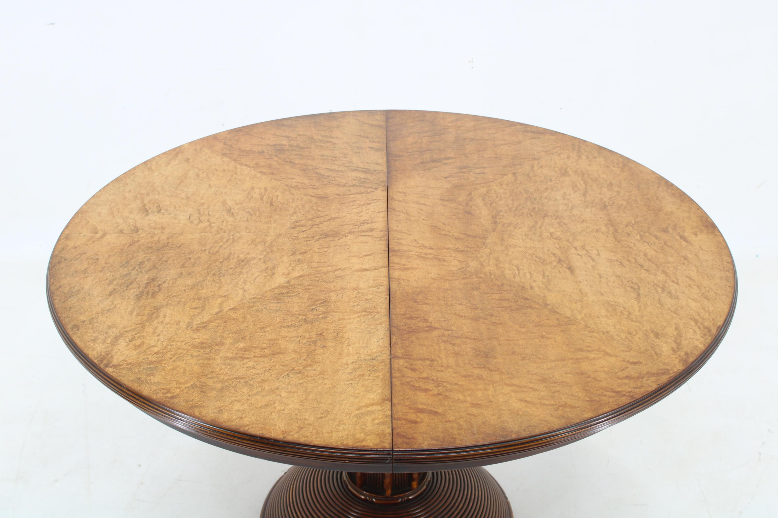 1950s Maple Veneer and Beech Wood Extendable Dining Table, Italy For ...
