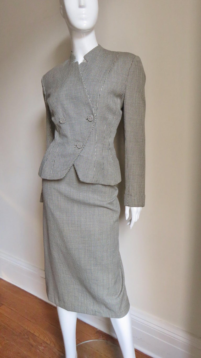 1950s Marion Wolf Skirt Suit with Cape at 1stDibs | suit with cape