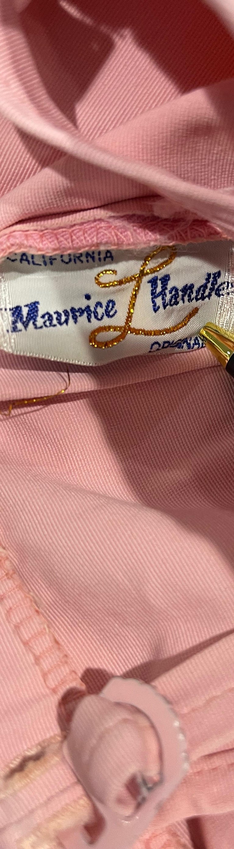 1950s Maurice Handler Bubblegum Pink One Piece Vintage 50s Bombshell ...
