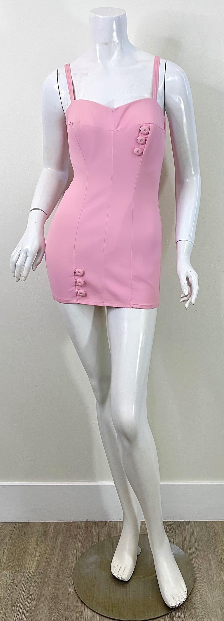 1950s Maurice Handler Bubblegum Pink One Piece Vintage 50s Bombshell ...