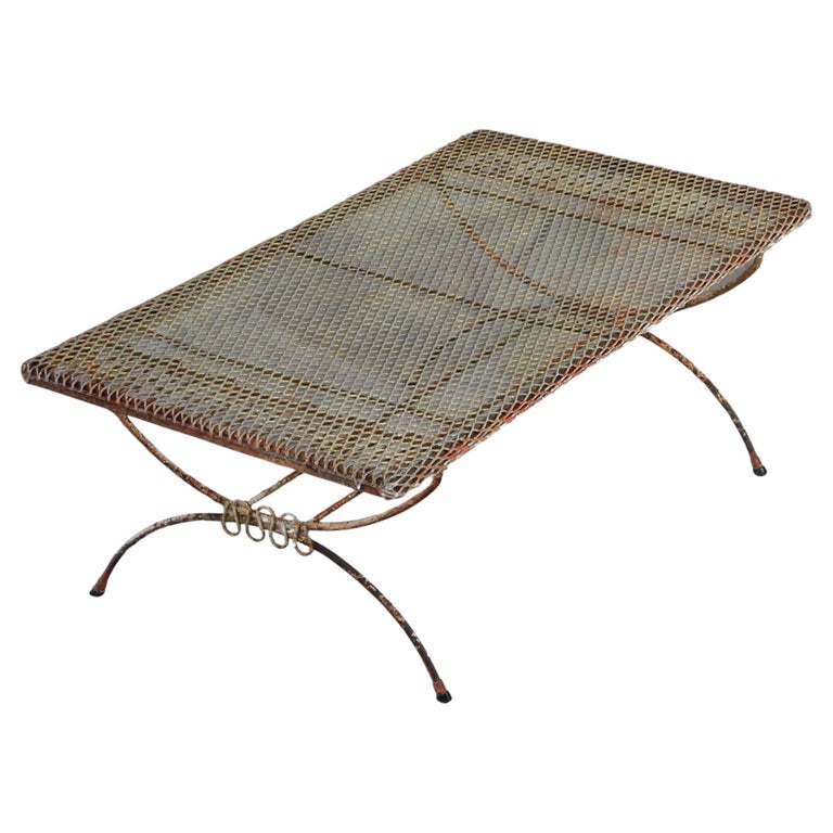 1950's Maurizio Tempestini Iron Ribbon Patio Cocktail Table For Sale at ...