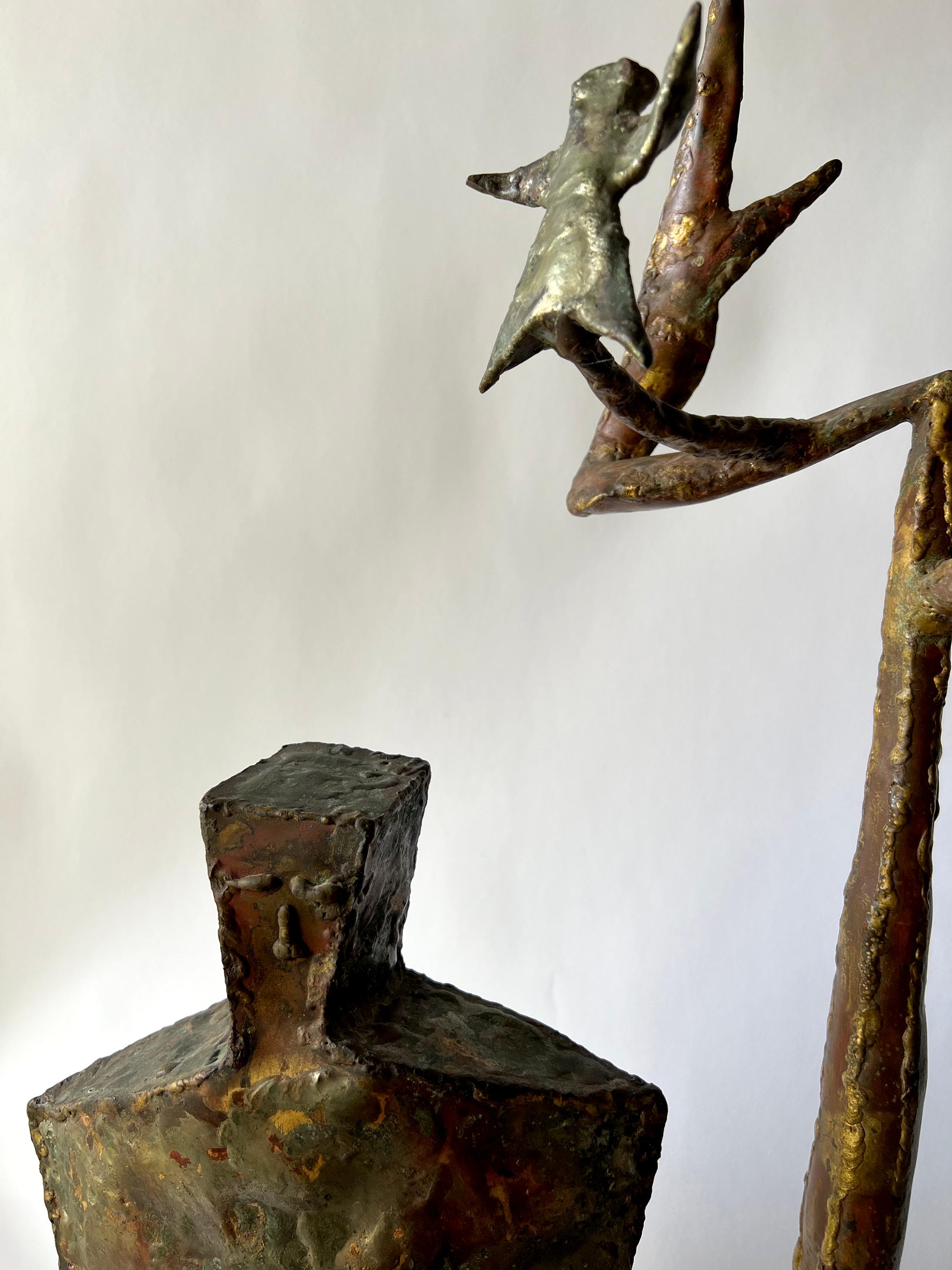 1950s Max Finkelstein American Modernist Welded Brass Figurative ...