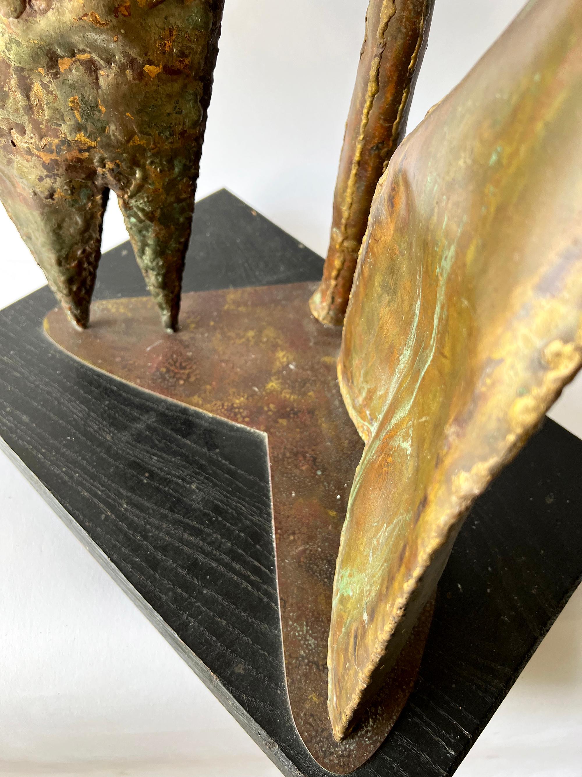1950s Max Finkelstein American Modernist Welded Brass Figurative ...