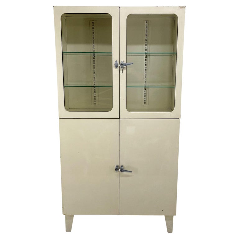 1950's Metal Medical Cabinet, Czechoslovakia For Sale at 1stDibs