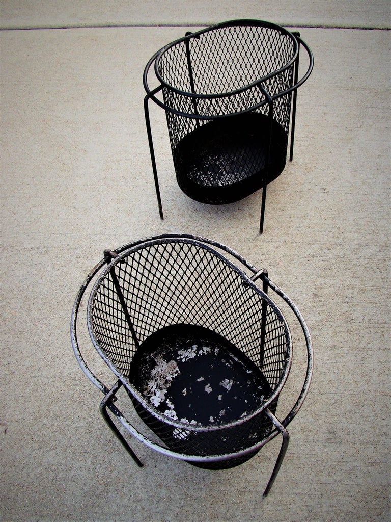 1950s Metal Waste Paper Baskets by Maurice Duchin French-American at ...