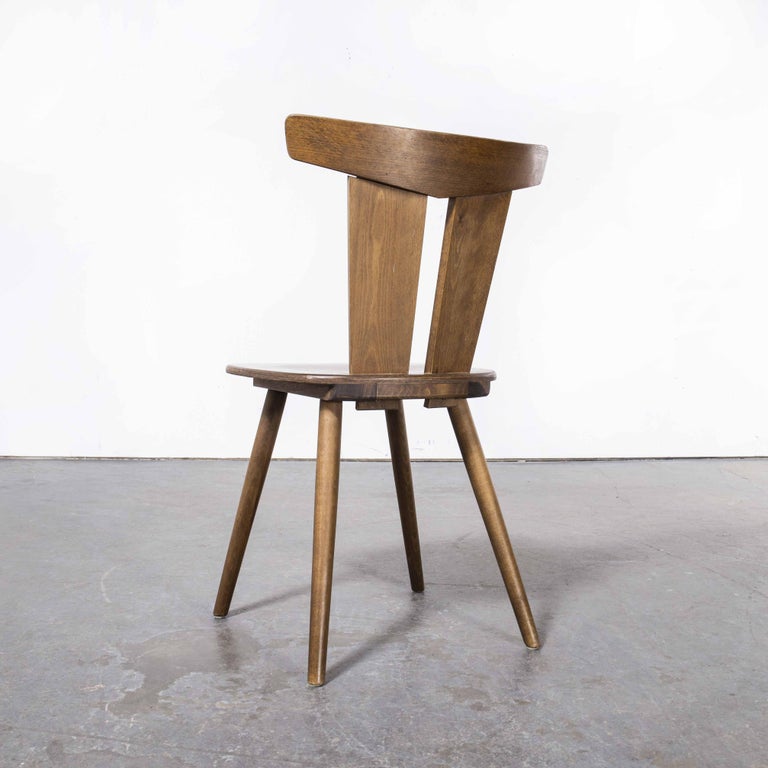 1950's Mid Century Beech Ox Back Dining Chairs, Set of Eight at 1stDibs