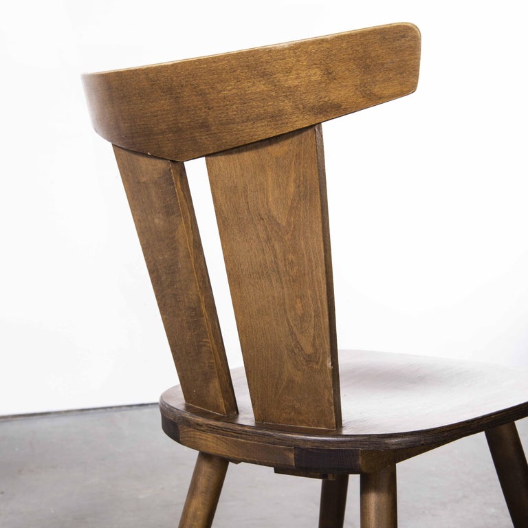 1950's Mid Century Beech Ox Back Dining Chairs, Set of Eight at 1stDibs