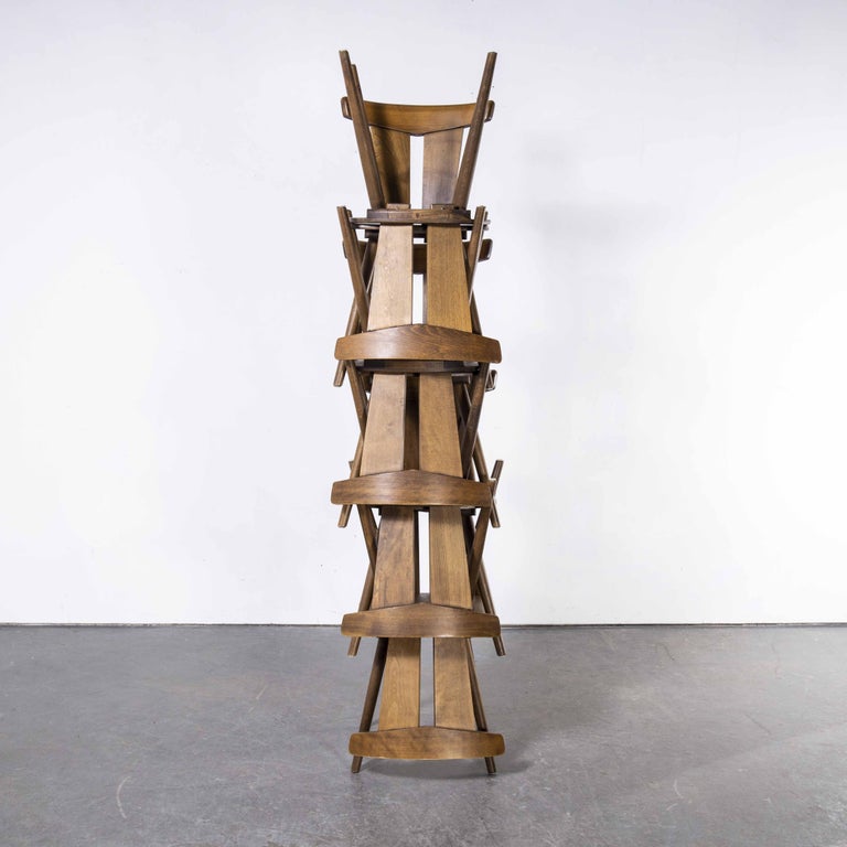 1950's Mid Century Beech Ox Back Dining Chairs, Set of Eight at 1stDibs