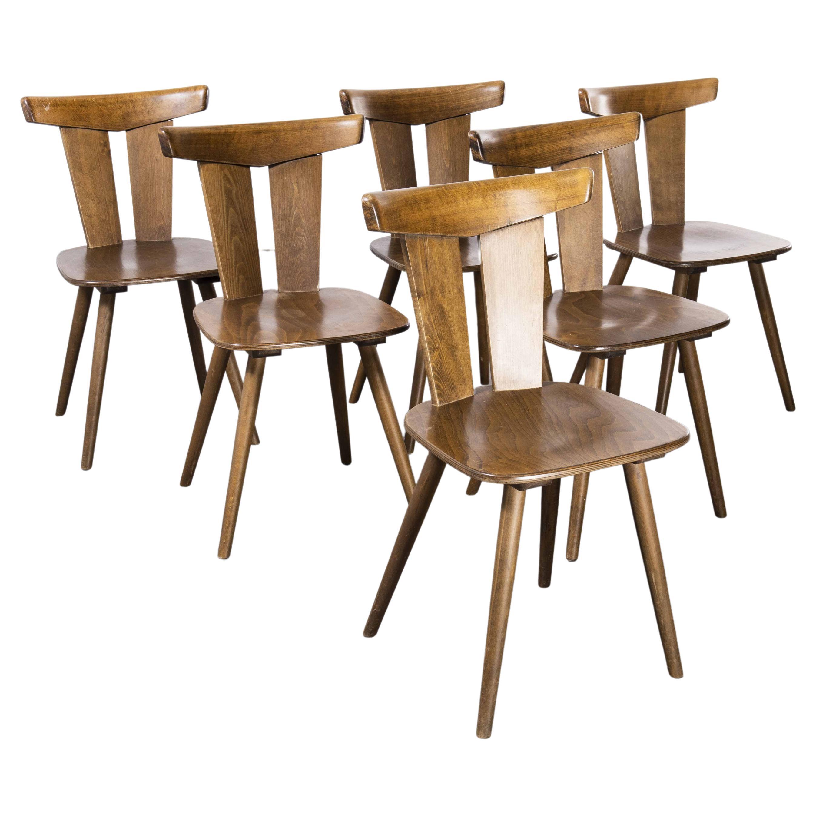 Stunning Set of Six Restored Vintage Wicker and Beech High-Back Dining ...