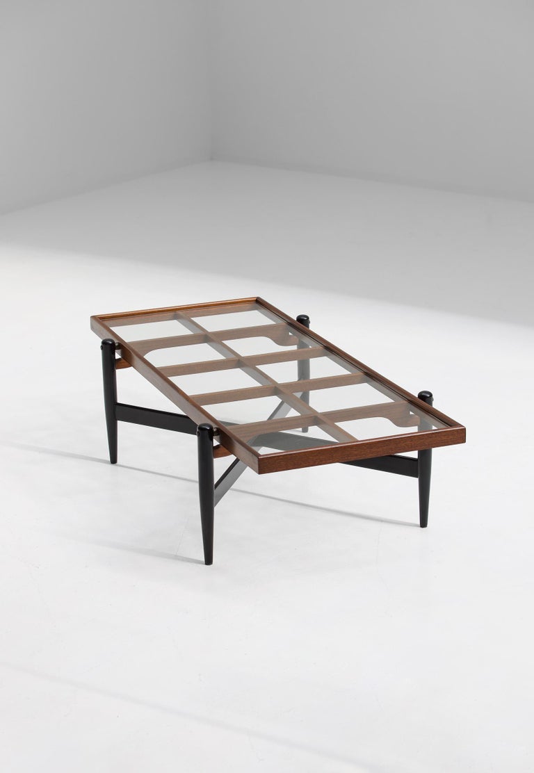 1950s Mid Century Lattice Construction Coffee Table For Sale at 1stDibs