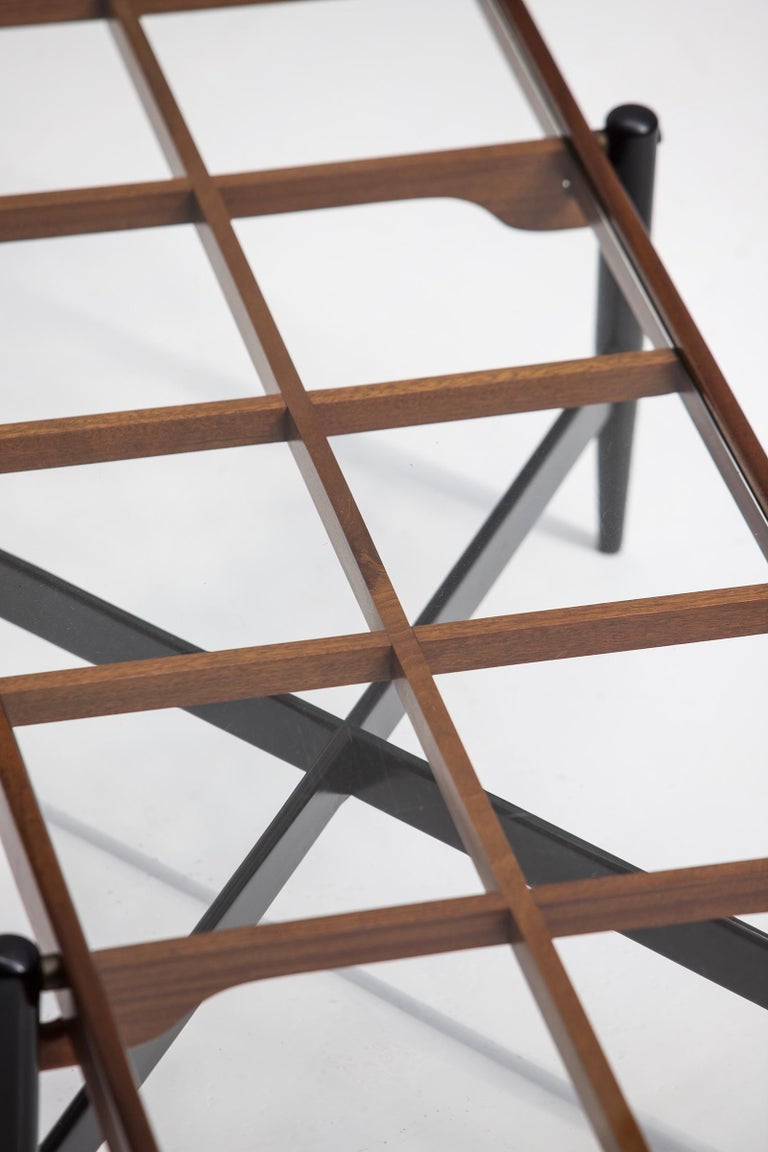 1950s Mid Century Lattice Construction Coffee Table For Sale at 1stDibs