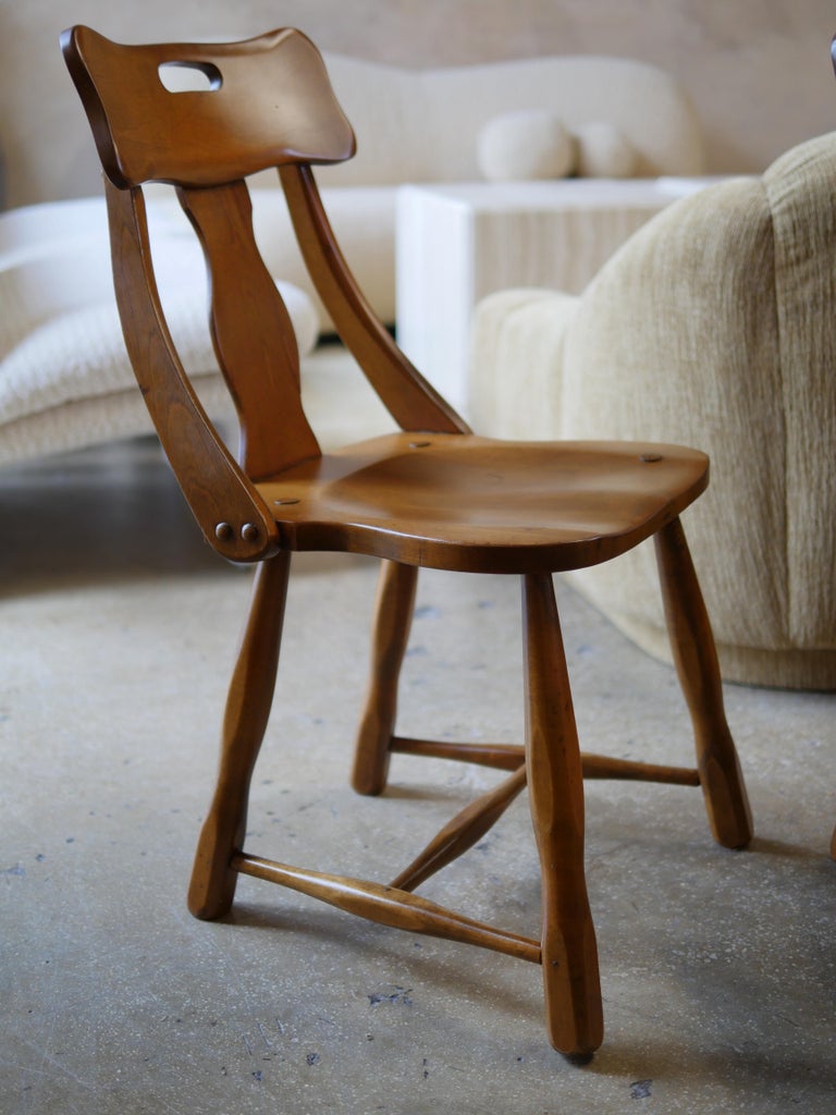 1950s Mid-Century Maple Wood Dining Chairs - Set of 4 at 1stDibs