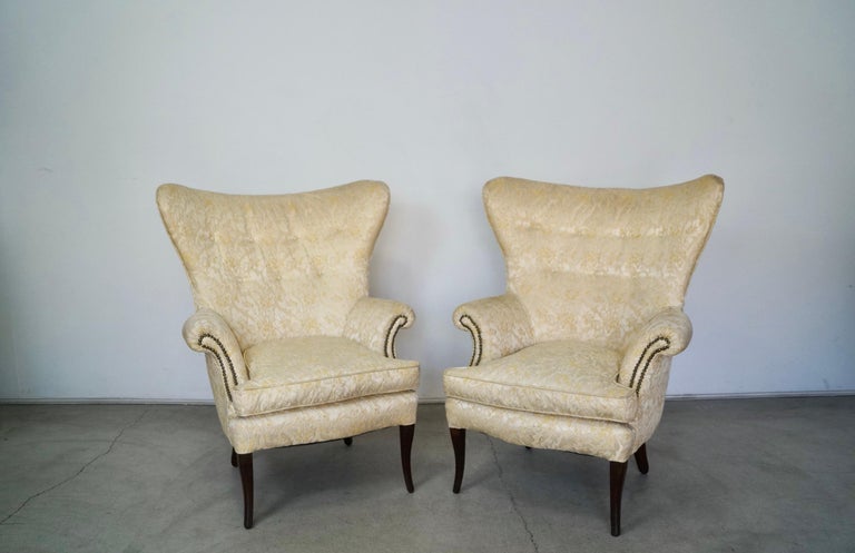 1950s Mid-Century Modern Butterfly Wingback Chairs, a Pair For Sale at ...