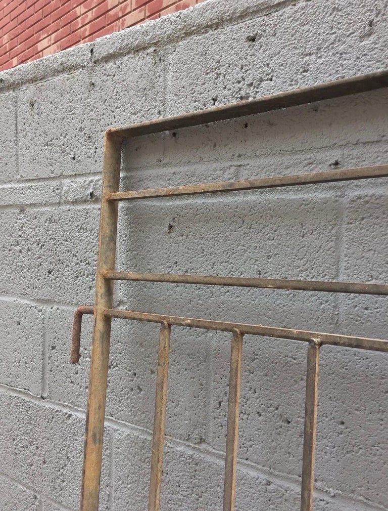 1950s Mid Century Modern Custom Made Iron Gate For Sale at 1stDibs
