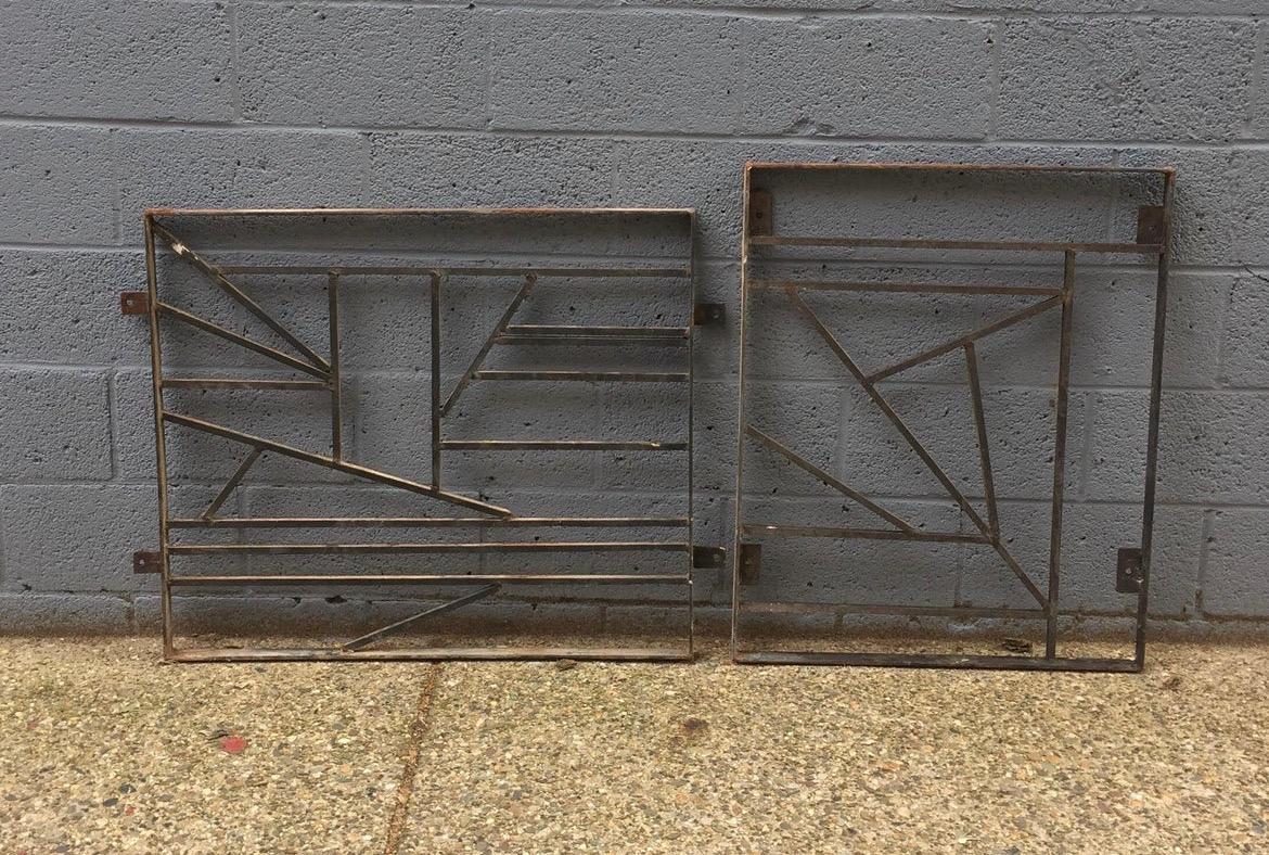 1950s Mid Century Modern Custom Made Iron Window Grills, a Pair For ...
