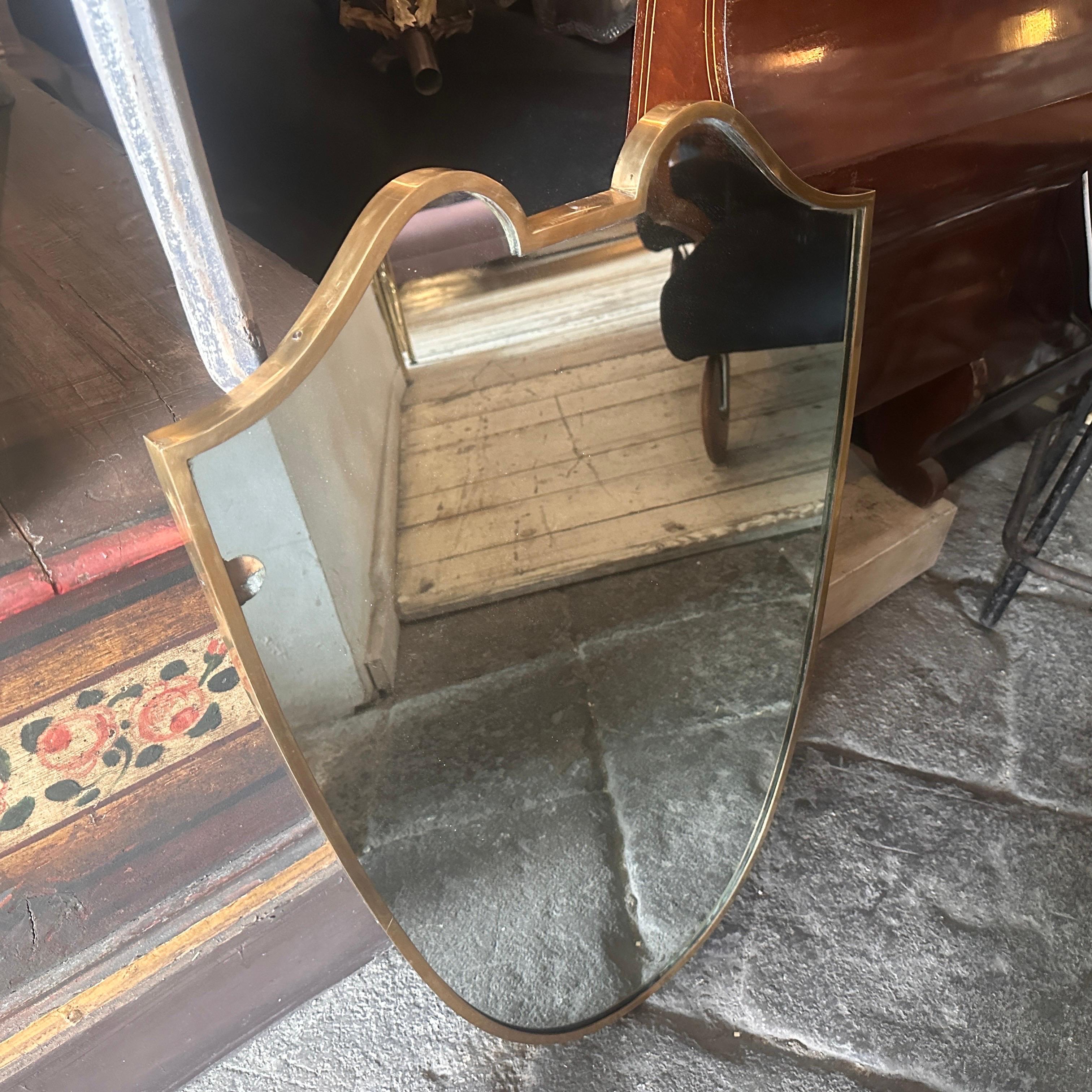 1950s Mid-Century Modern Gio Ponti Style Brass Italian Shield Wall ...