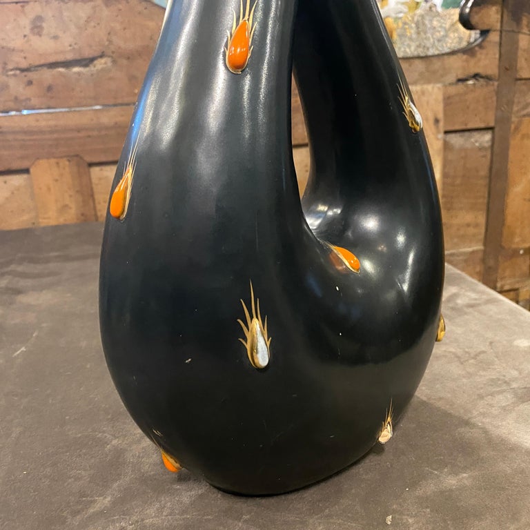 1950s Mid-Century Modern Huge Ceramic Italian Vase by Rometti Umbertide ...