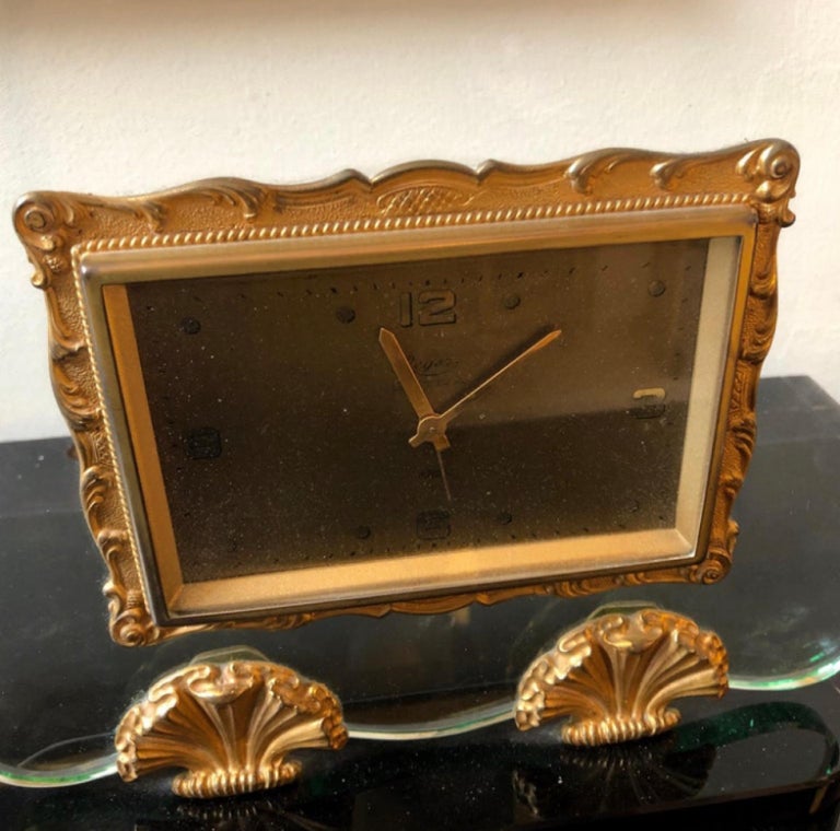 1950s Mid-Century Modern Italian Table Clock in the Style of Fontana ...