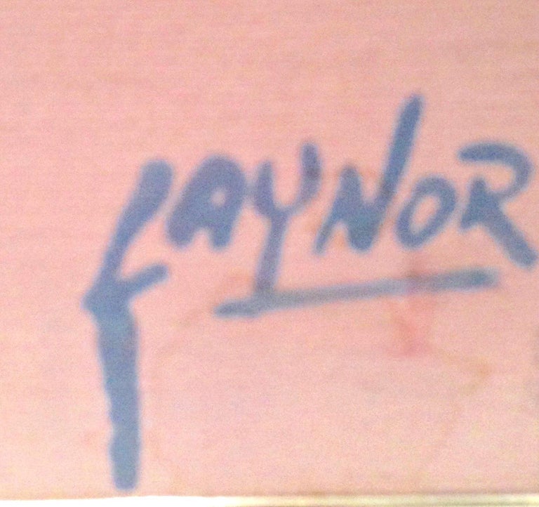 1950s Mixed-Media on Canvas Stitched Painting by Harold Laynor For Sale ...