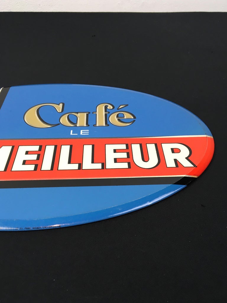 1950s Modern French Wall Sign for Coffee For Sale at 1stDibs