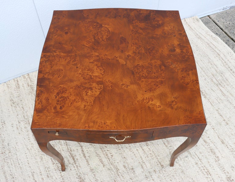 1950's Modern Oyster Burl-wood Sabre Legs Italian Game Table For Sale ...