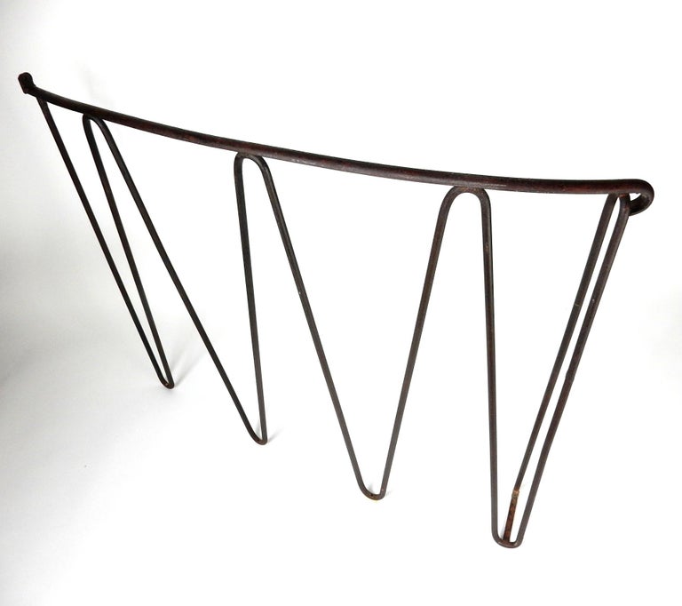 1950s Modernist Sculpted Iron Handrail Architectural Element at 1stDibs