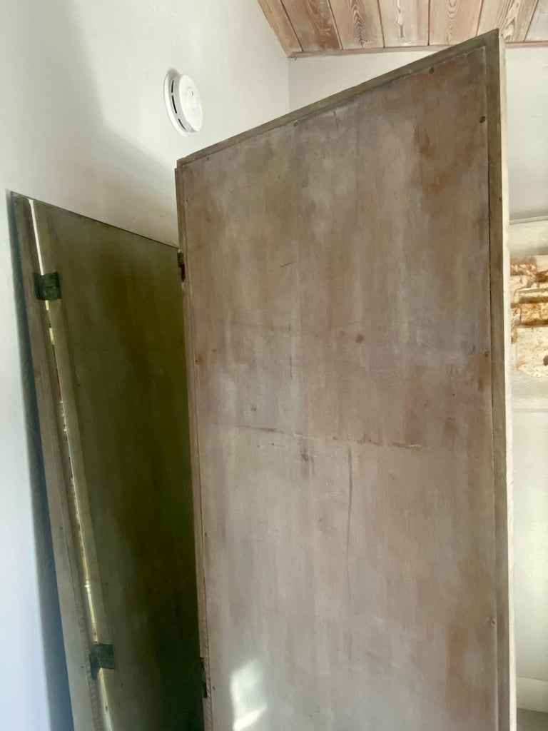 1950's Monumental Reverse Hand Painted Glass Mirrored Wood Back Panels ...