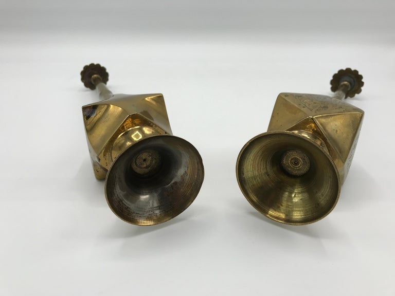 1950s Moroccan Brass Salt and Pepper Shaker Set, Pair For Sale at 1stDibs