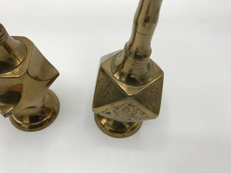 1950s Moroccan Brass Salt and Pepper Shaker Set, Pair For Sale at 1stDibs